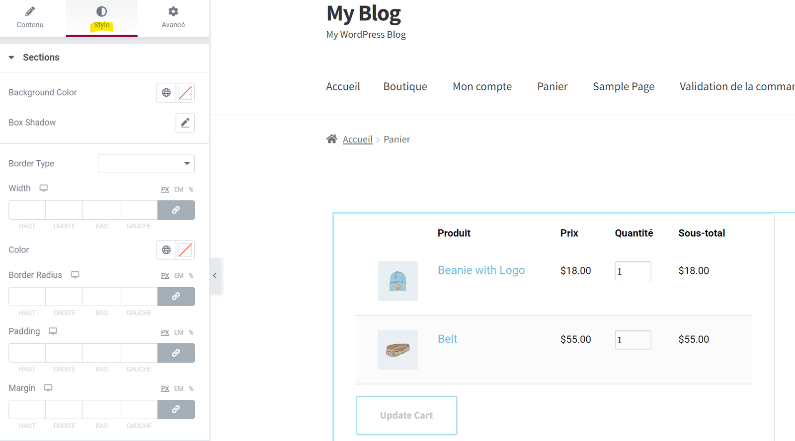 Comment personnaliser le Panier WooCommerce avec Elementor ? - Wordpress pour les nuls